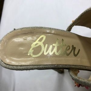 Butter | Shoes | Butter Italy Slingback Peeptoe W Flower Sequins | Poshmark